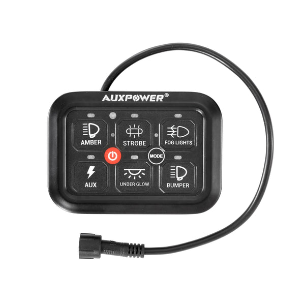 Auxpower 6 Gang RGB Multi-function Switch Panel with 3 Lighting Modes ...
